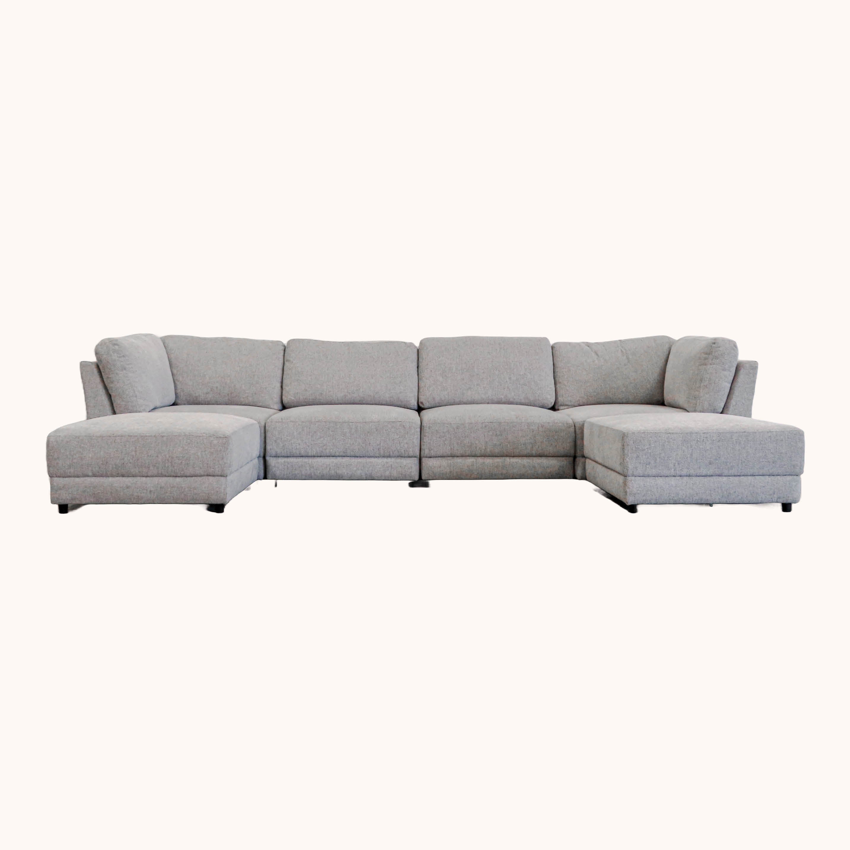 Modular sectional, three simple pieces make for easy configurations ...